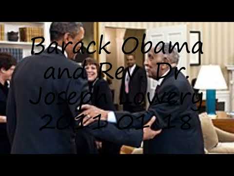 How to pronounce Barack Obama and Rev. Dr. Joseph Lowery 2011 01 18 in English?
