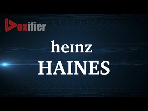 How to Pronunce Haines in English - Voxifier.com