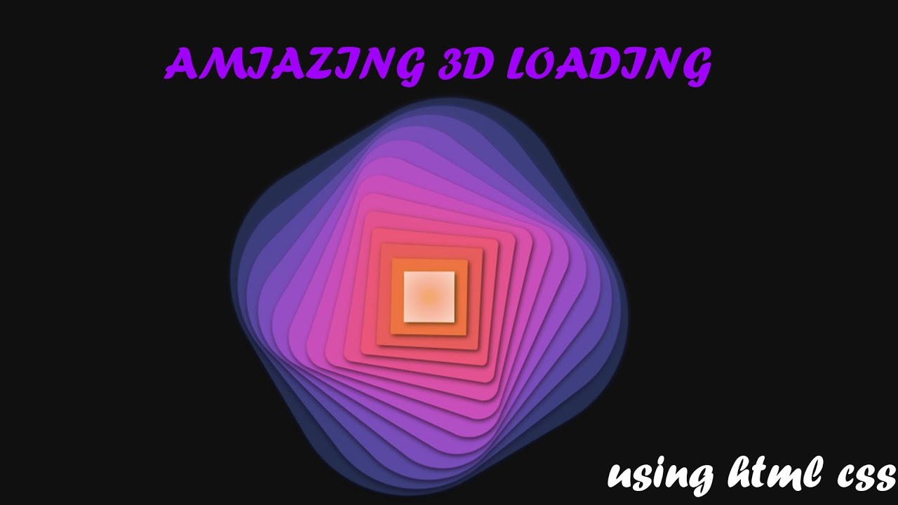 AMAZING 3D LOADING ANIMATION USING HTML CSS |DO YOU KNOW THIS DESIGN?@pinkweb0 #html #css