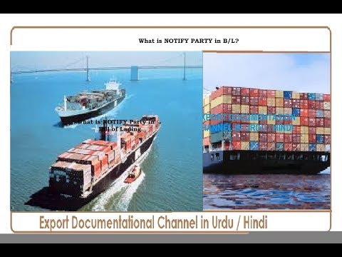 S.# 131 What is NOTIFY PARTY in Bill of Lading ? in Urdu / Hindi