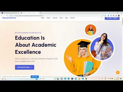 Free Education Website Template in Html CSS JavaScript