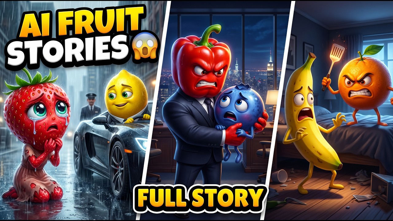 Practice Shadowing: BEST AI FRUIT STORIES COMPILATION 🍎 – Improve ...