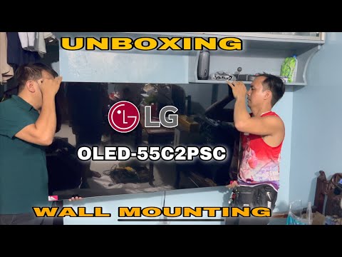 LG OLED 55C2PSC 55 inches Unboxing and Wall Mounting
