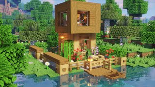 How to Build a Boat House in Minecraft 1.19 Tutorial | Mangrove Swamp ...