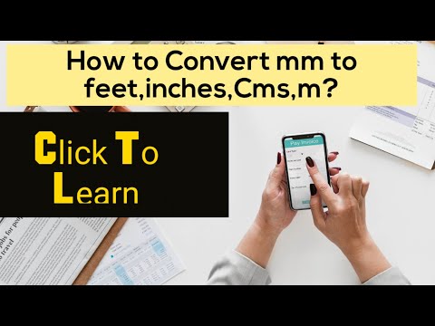 How to Convert mm to m,feet,cms,inches?