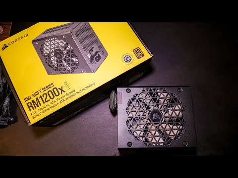 Corsair RM1200x Shift Fully Modular ATX Power Supply unboxing