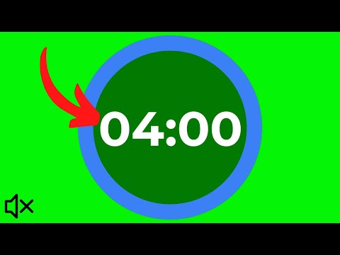 The Most Satisfying 4 Minute Green Screen Countdown Timer - No sound