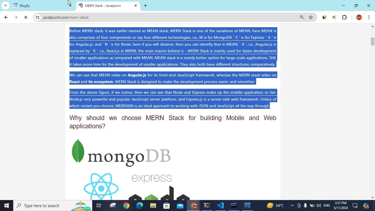 Full Stack Blog Application (Mern Stack).
