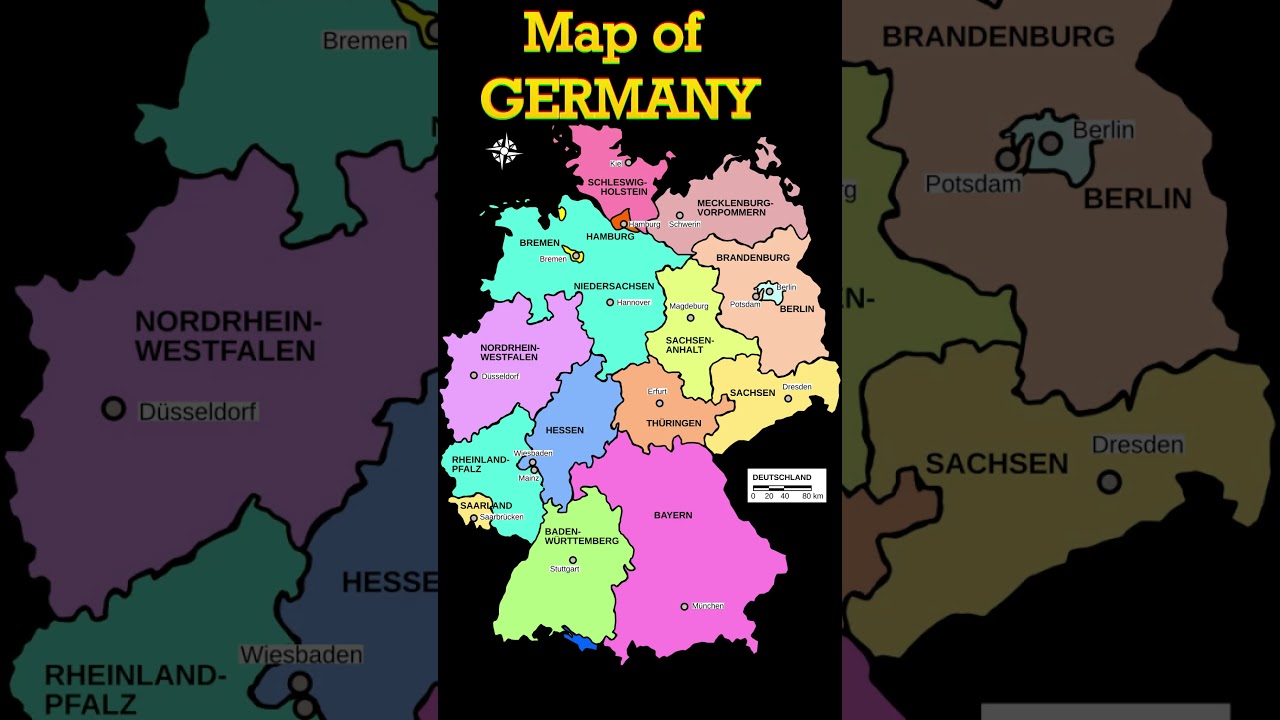 Map of Germany #germany #map #shortsfeed #europe #news