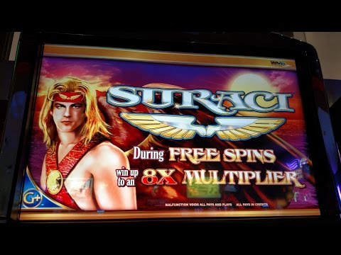 **HUGE WIN** SURACI $5 Bet Free Spin Bonus WMS G+ High Limit