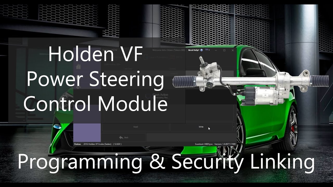 Holden VF Commodore Power Steering Control Module (PSCM) Programming and Security Linking