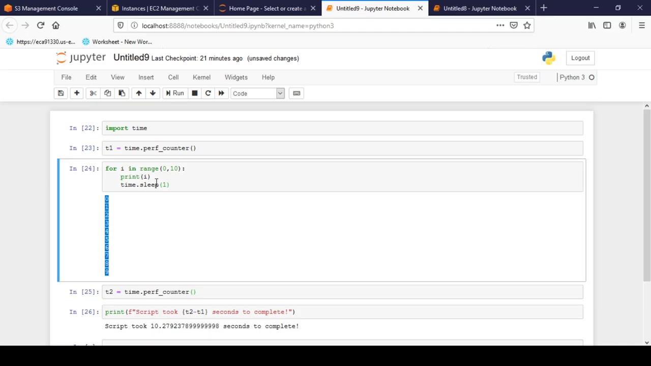 Track execution time of a python script