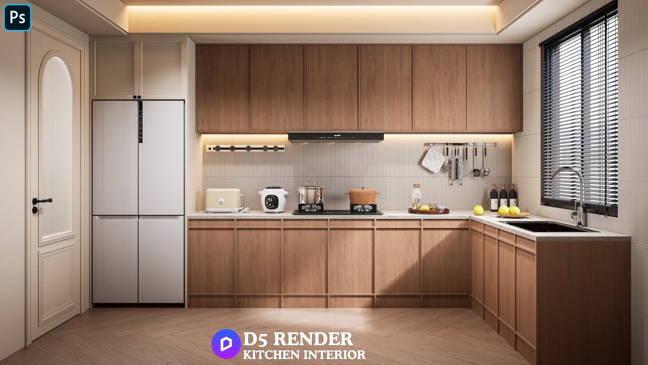 Realistic Interior Design in D5 Render | Easy Guide for Beginners | Kitchen Design