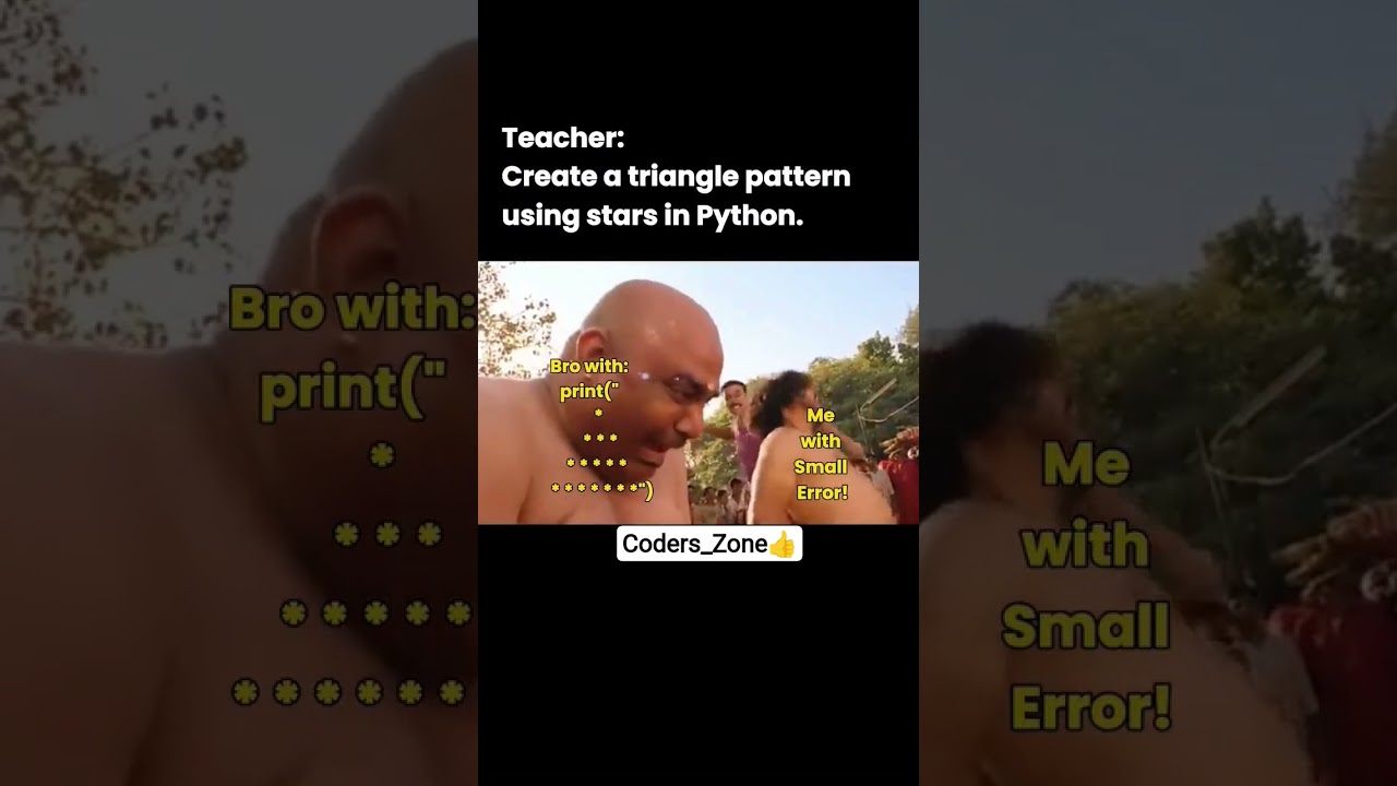 TRIANGLE Error in python #memes #codeprep  #funny #programming #github #pythoncoding #coding #memes