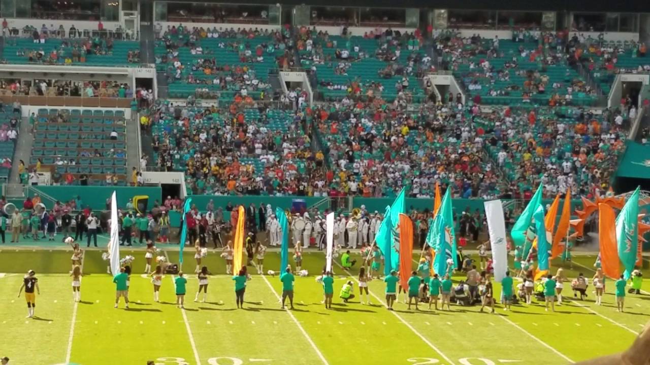 Dolphins Entering the Field at Hard Rock Stadium