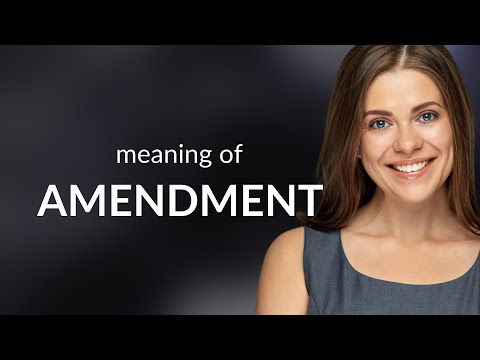 Amendment • definition of AMENDMENT