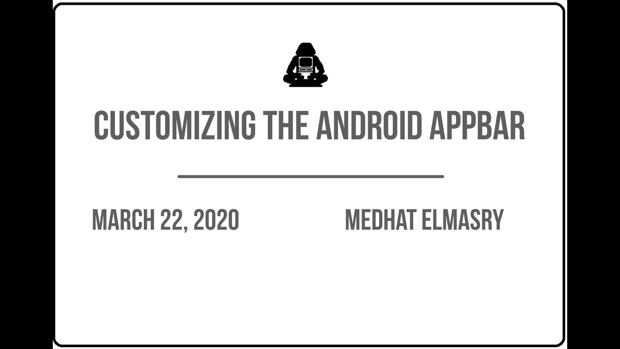 Customizing the Android AppBar