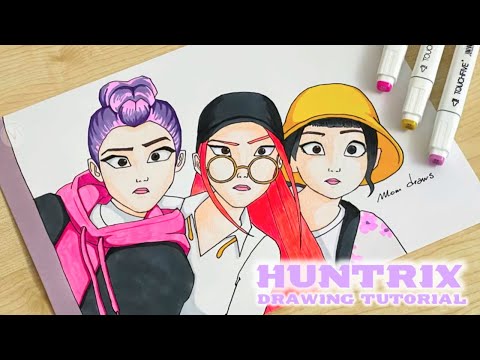 How to draw KPop Demon Hunters / How to draw Huntrix… - Partner
