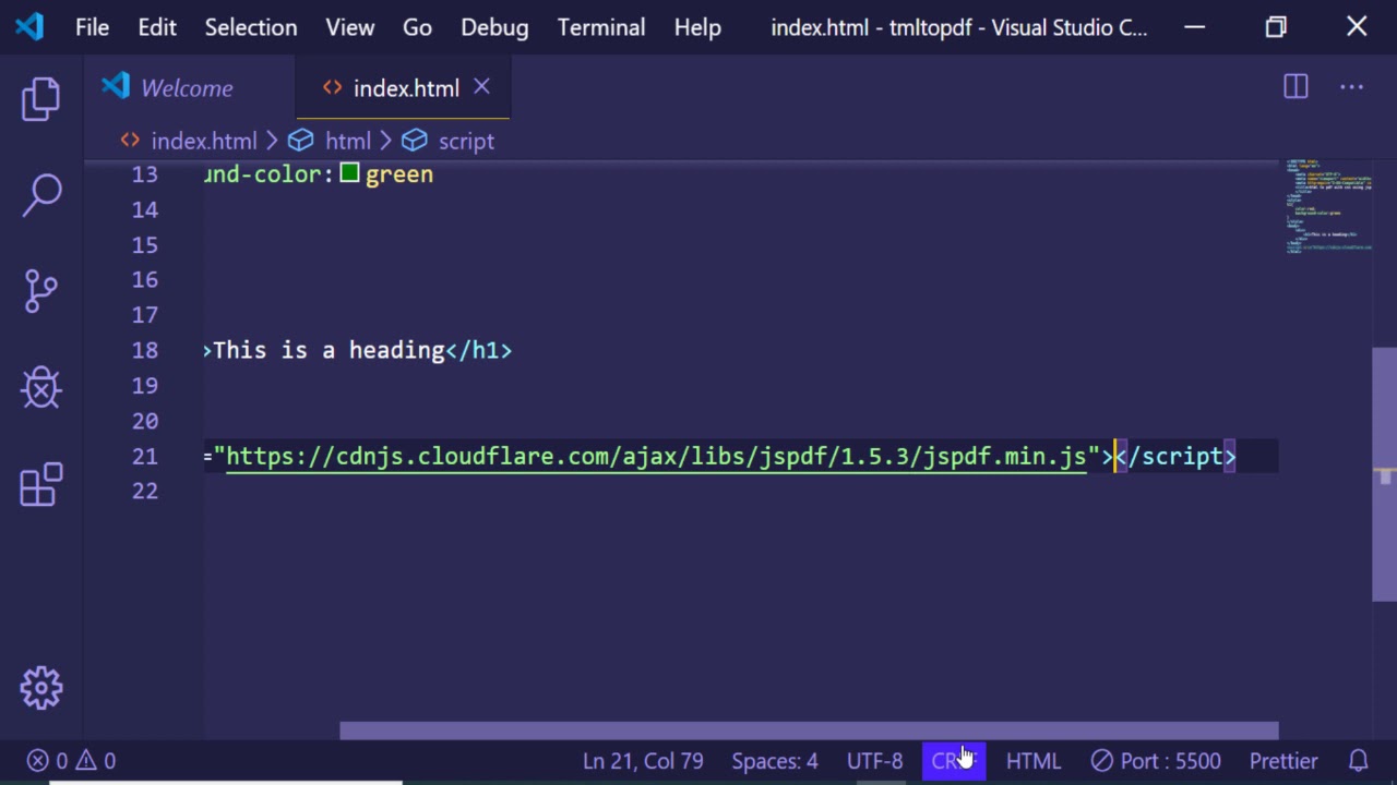 html to pdf with css example using jspdf