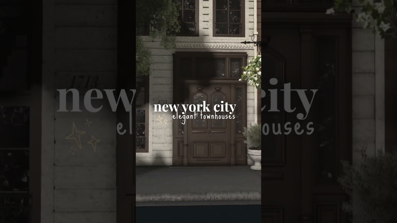 🗽 new york city elegant townhouses ⋆˙⟡ speedbuild is on my channel ! #roblox #bloxburg #explore