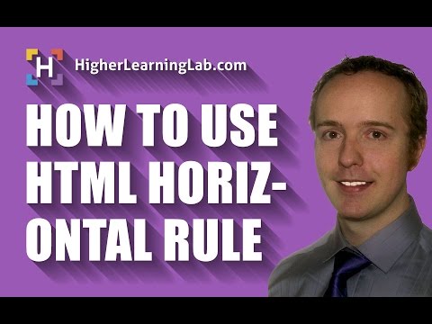 HTML Horizontal Rule - How To Create One