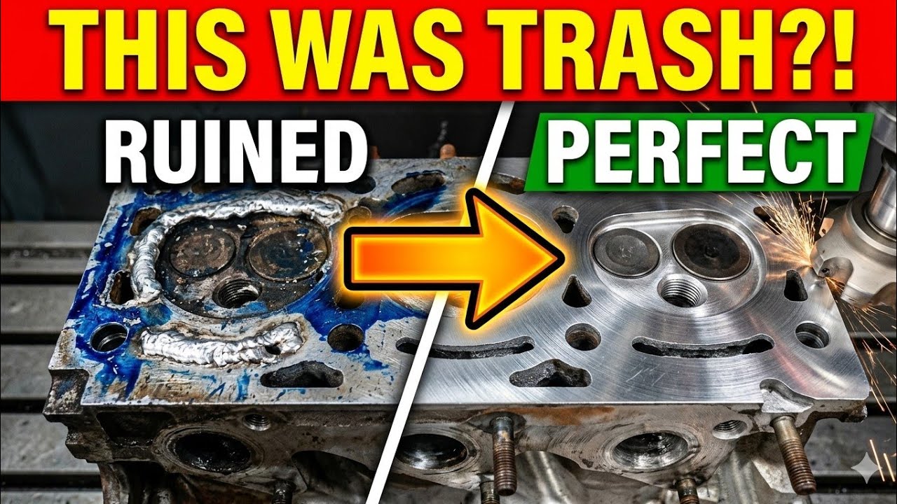 Cylinder Head Saved! Welding Repair & Precision Resurfacing Process