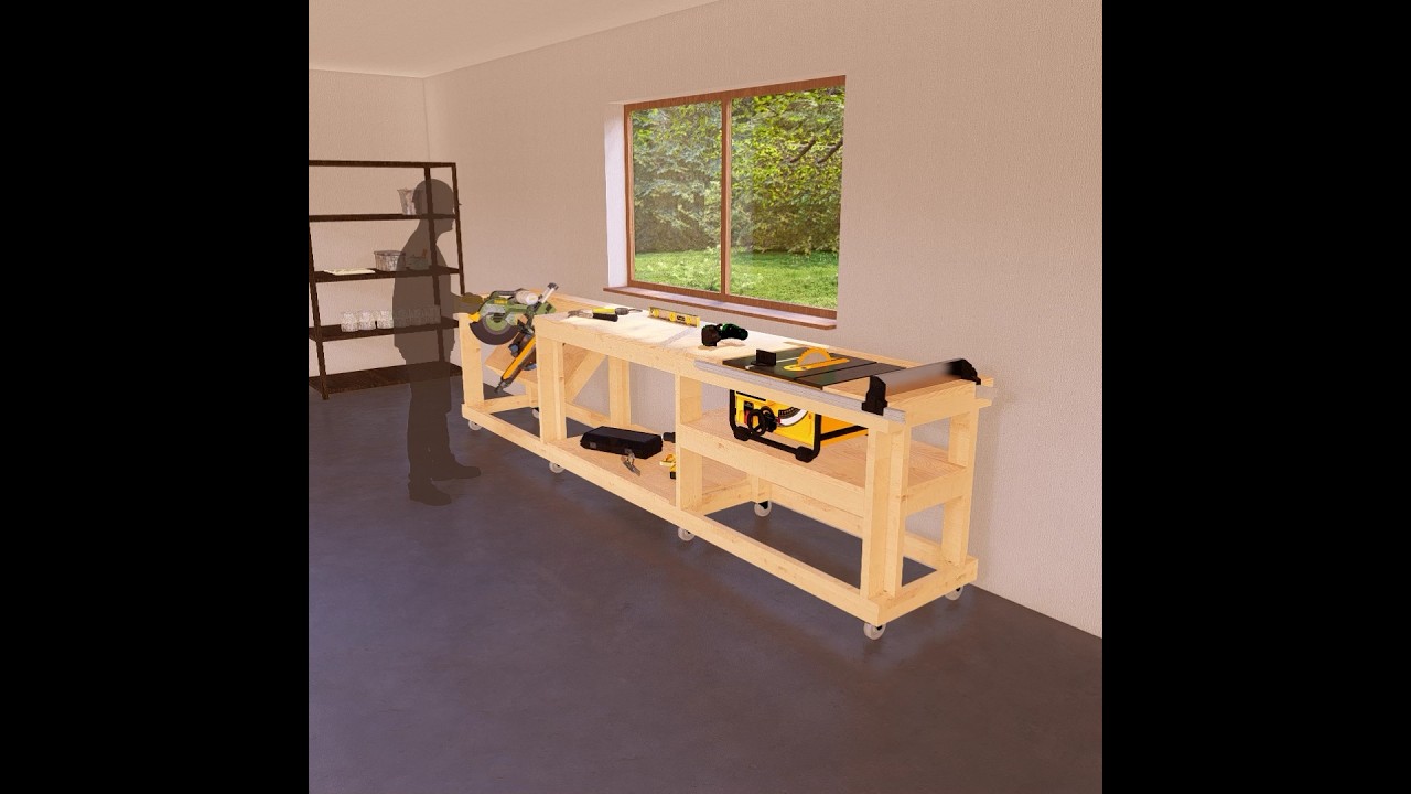 Transform your small workshop with our DIY 2x12 Workbench Plans #woodworking #workbench #diyprojects
