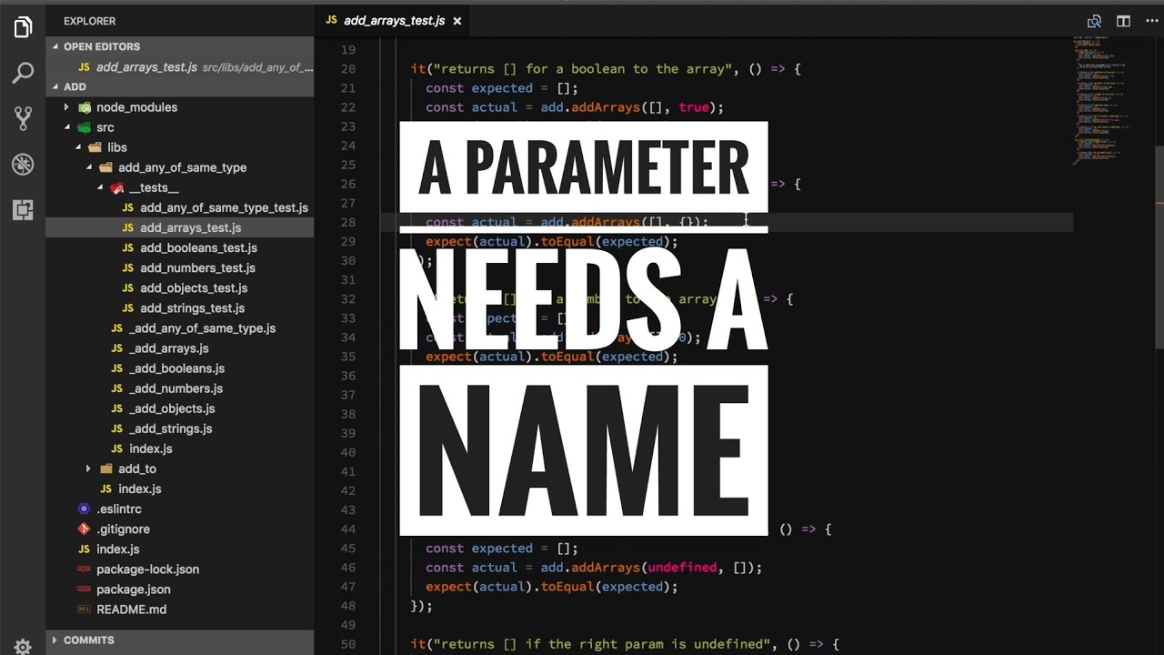A parameter needs a name