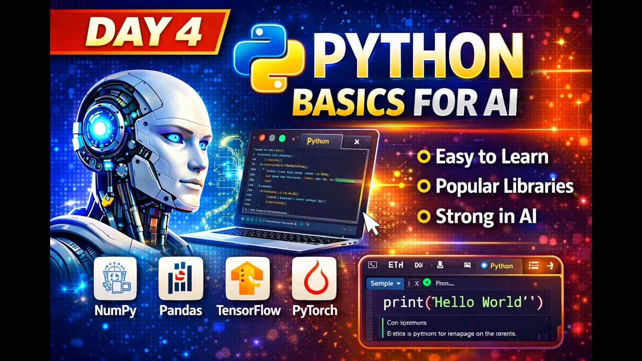 Day 4: Python Basics for Artificial Intelligence | Python for AI Beginners