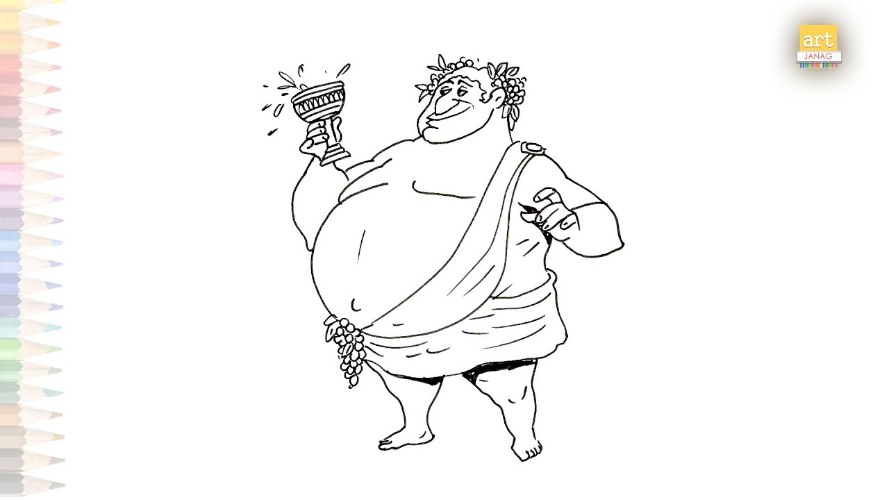 Dionysus drawings | Bacchus drawing | How to draw Dionysus step by step | easy drawings