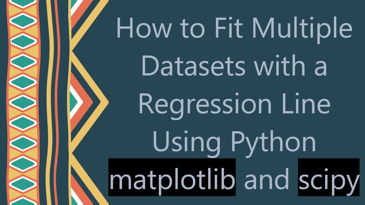 How to Fit Multiple Datasets with a Regression Line Using Python matplotlib and scipy