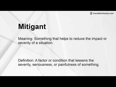 Mitigant Meaning