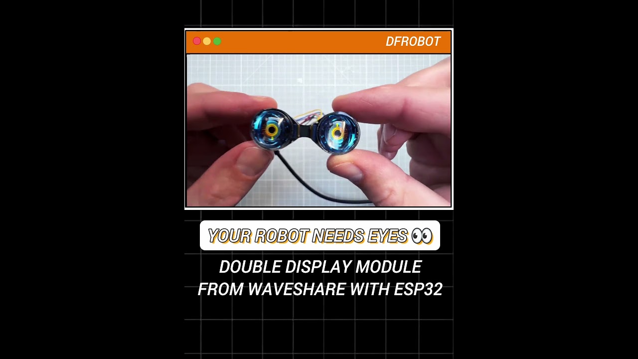 👀 Credit: https://github.com/upiir/dual_lcd_robot_eyes #esp32 #waveshare #dfrobot