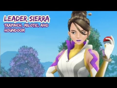 Leader Sierra - Trapinch, Milotic, and Houndoom #pokemongo #leadersierra #teamgorocket
