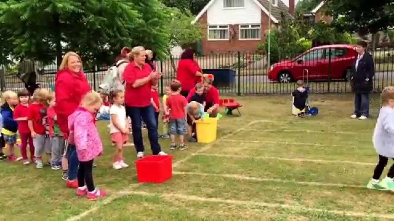Filling the water bucket Race