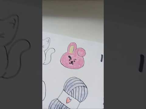 I color a bunny in sketchbooks #art #shorts