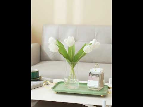 metal serving trays with handle, storage decor cosmetic trays