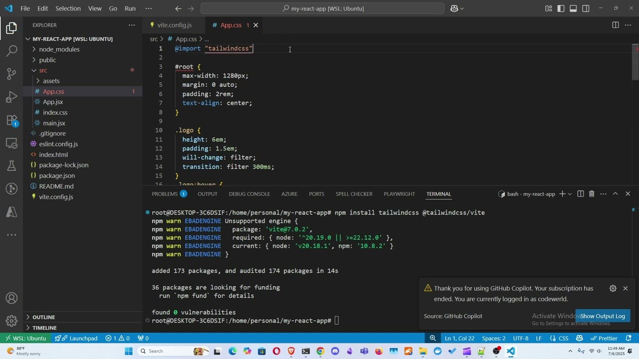 How to configure React + Vite, with Tailwind and Storybook