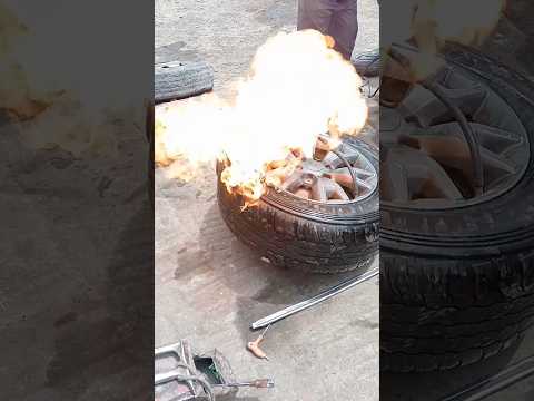 265/60 R18 tire beads seater setting using fire method 🔥🔥🔥🔥 Part 852