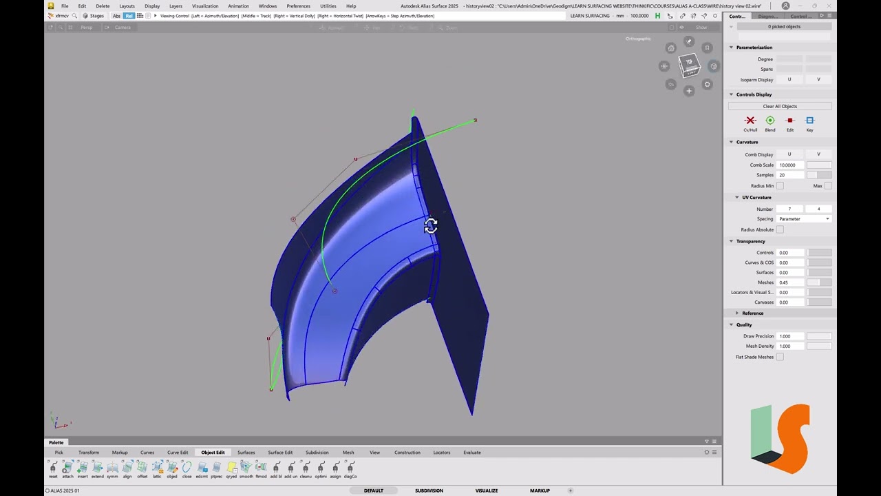 Autodesk Alias Tutorial: History View