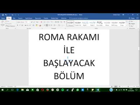 Word sayfa numaraları verme ve kesme oluşturma