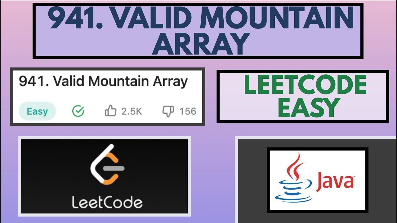 Leetcode | 941. Valid Mountain Array | Easy | Java Solution