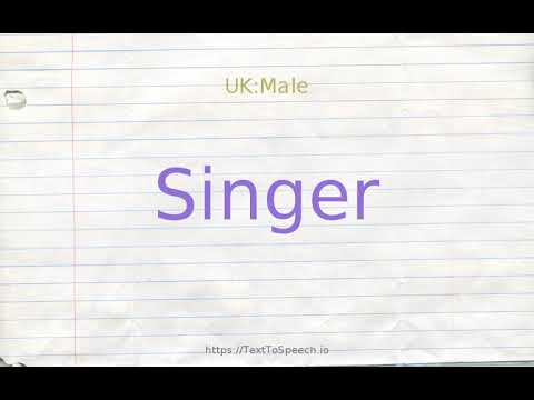 How to pronounce singer