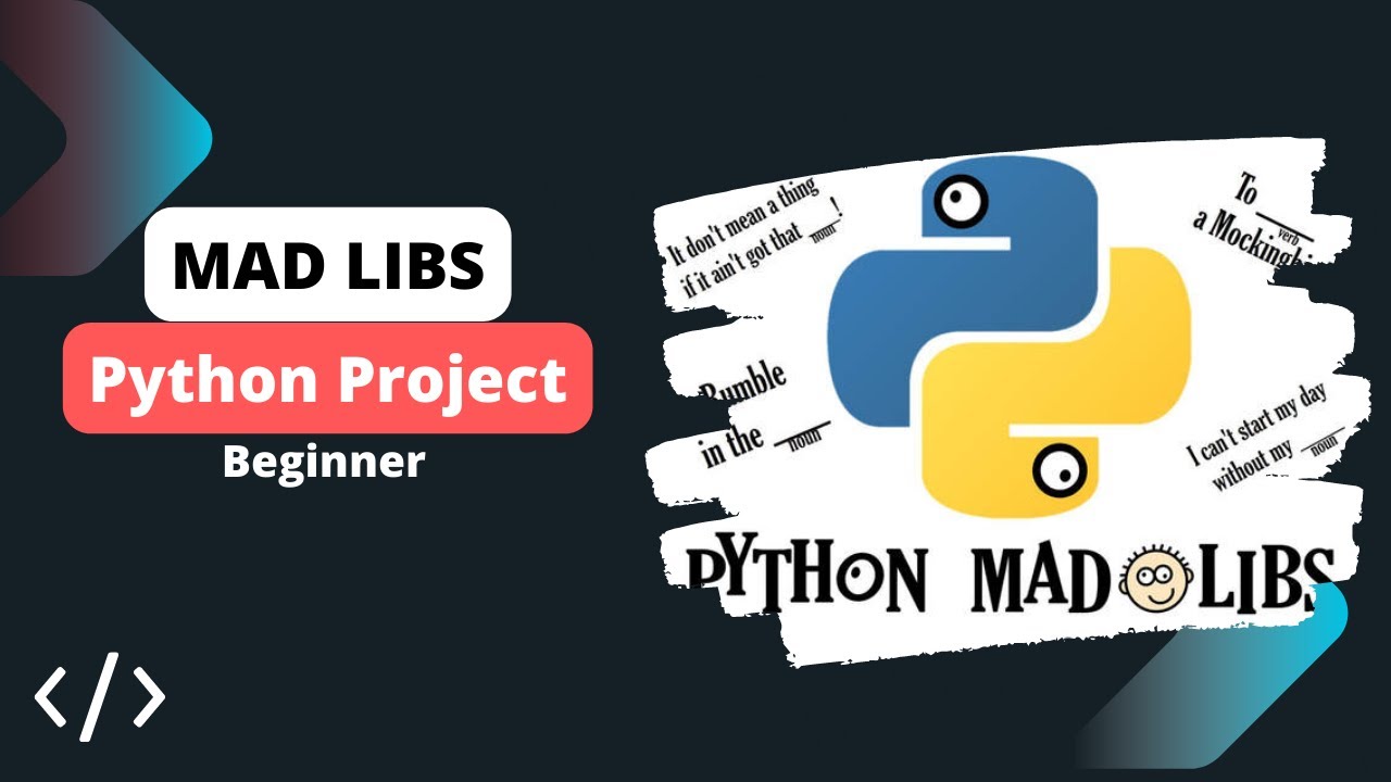 Building Mad Libs Python Project - Beginner Level || Full Program || #1