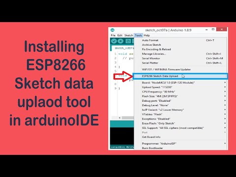Installing ESP8266 sketch data upload tool in Arduino IDE