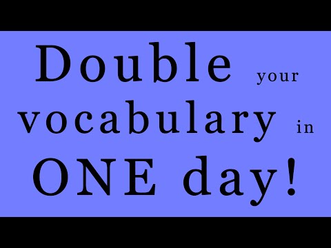 Double your vocabulary in ONE day with prefixes and suffixes!
