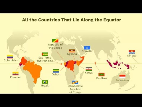 countries lies on Equator, tropic of Cancer and tropic of Capricorn
