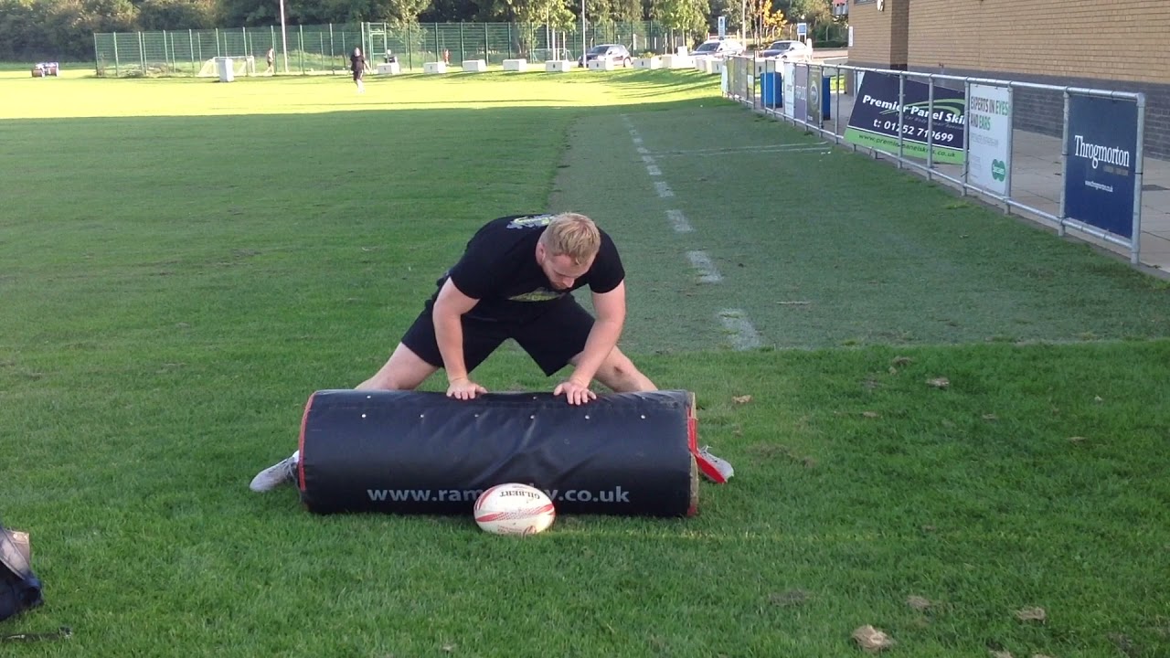 A rugby training drill to help with the breakdown