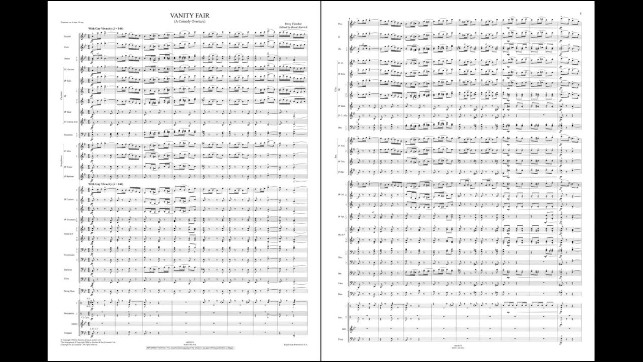 Vanity Fair by Percy Fletcher/adpt. Brant Karrick