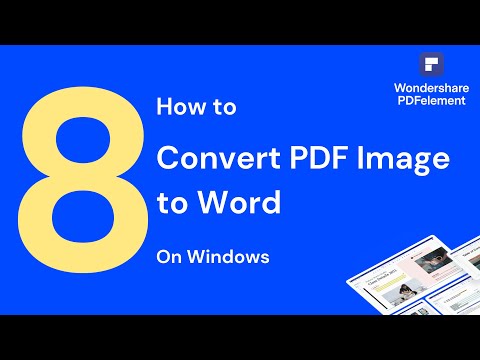 How to Convert PDF Image to Word on Windows | PDFelement 8